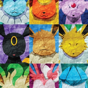 Eeveelution Inspired Collage Print (version 2) - Etsy