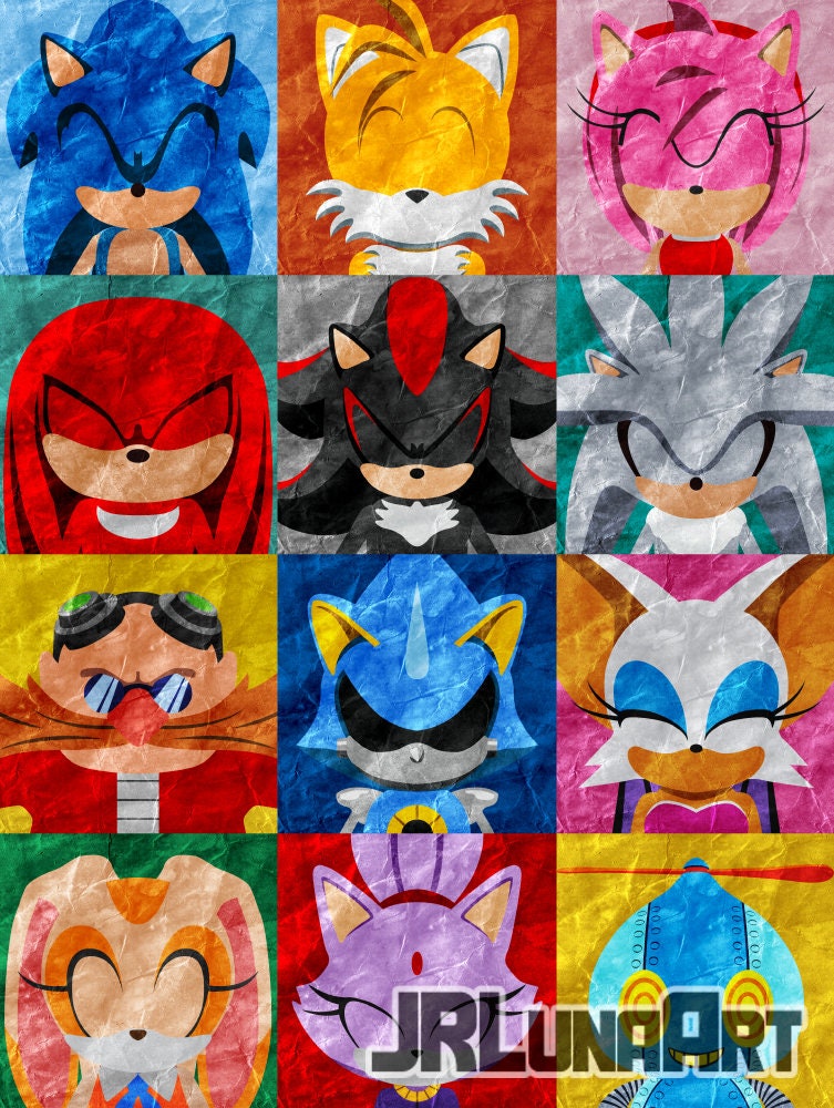 Sonic Group Print - Etsy