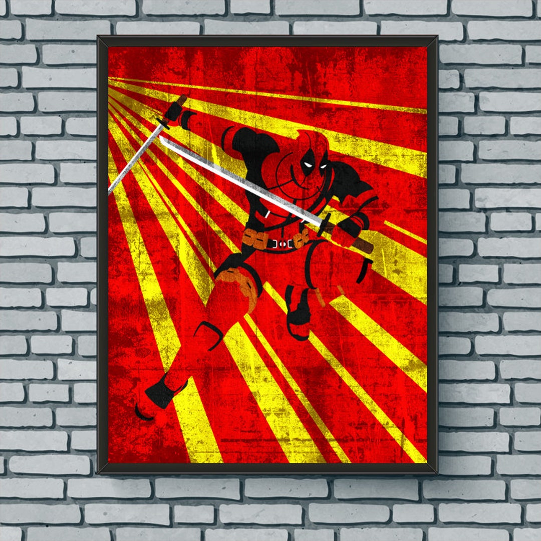 Minimalism Art Deadpool Print - Etsy
