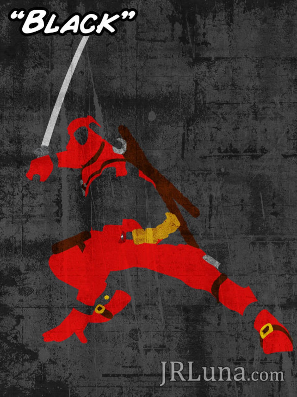 Minimalism Art Deadpool Print - Etsy