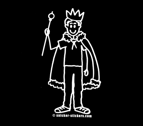 Funny Family Car Sticker TEEN BOY PRINCE Stick Figure Decal - Etsy