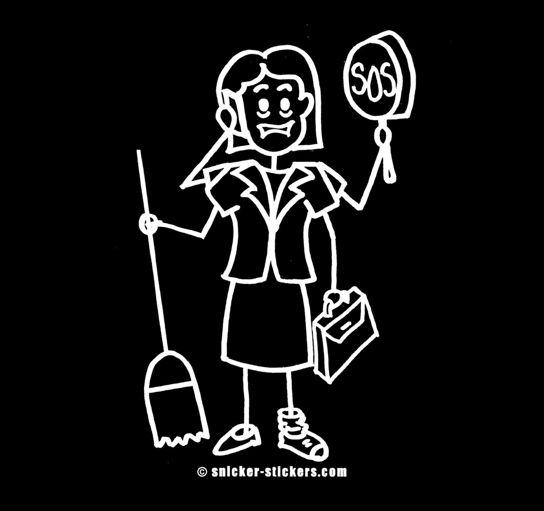 Funny Family Car Stickers MULTI-TASKER MOM Stick Figure Decal - Etsy