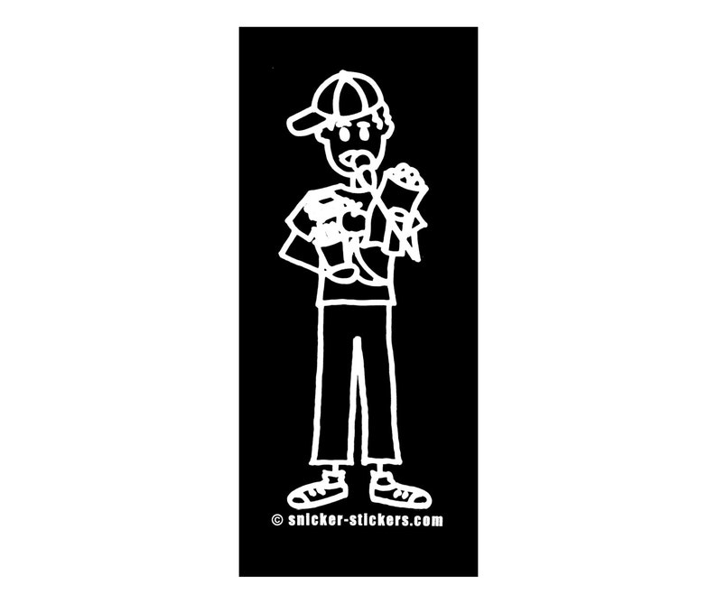 Funny Family Car Stickers Teen Boy FRIDGE RAIDER Stick Figure Decal - Etsy