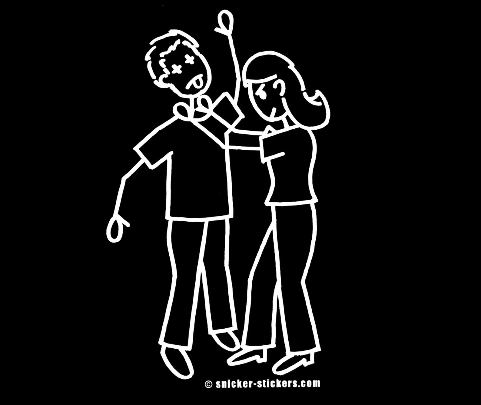 Funny Family Car Sticker MOM CHOKING DAD Stick Figure Decal - Etsy