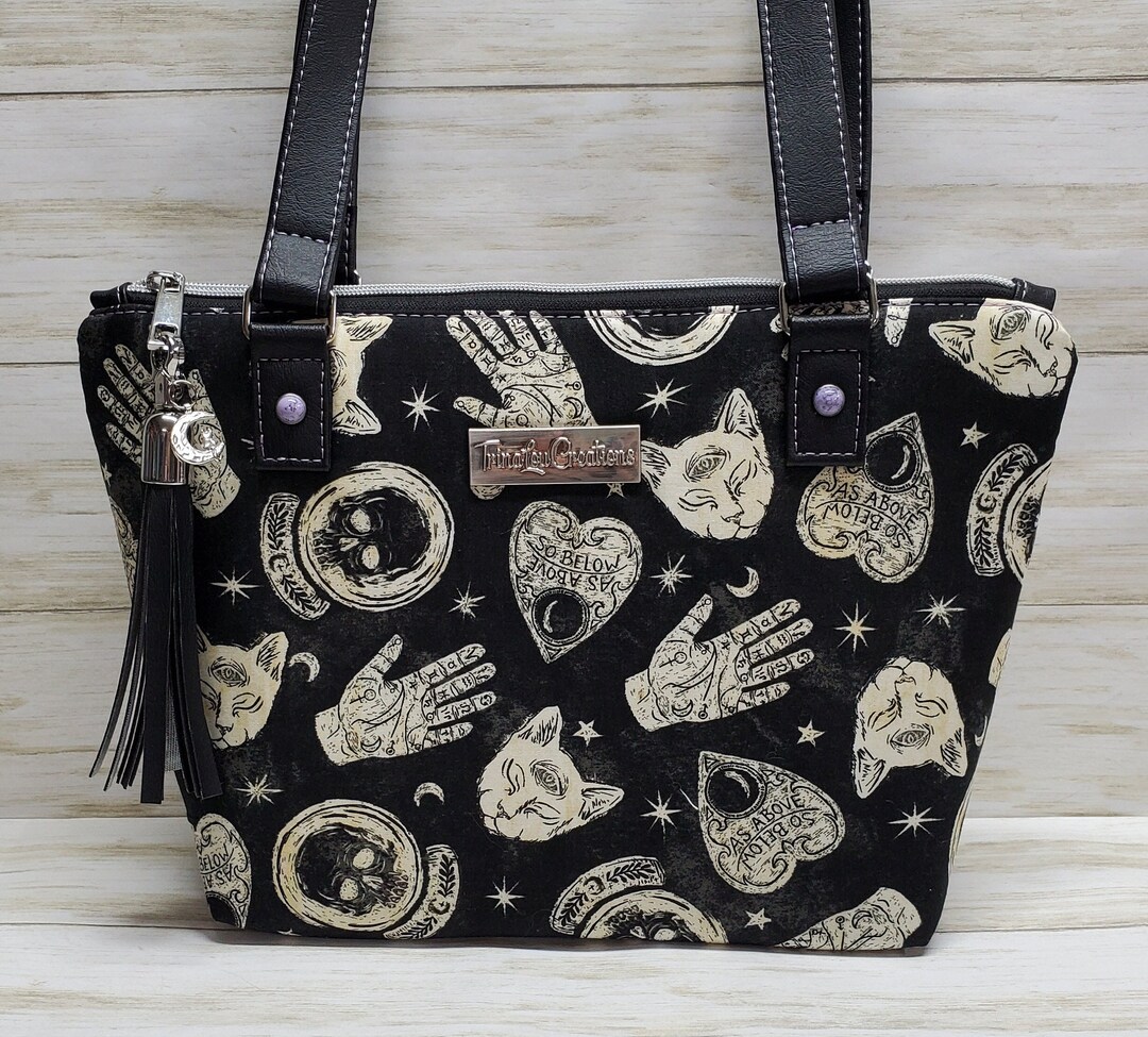 Fortune Teller Shoulder Bag, Palm Reading, Large Handbag, Gothic Purse ...