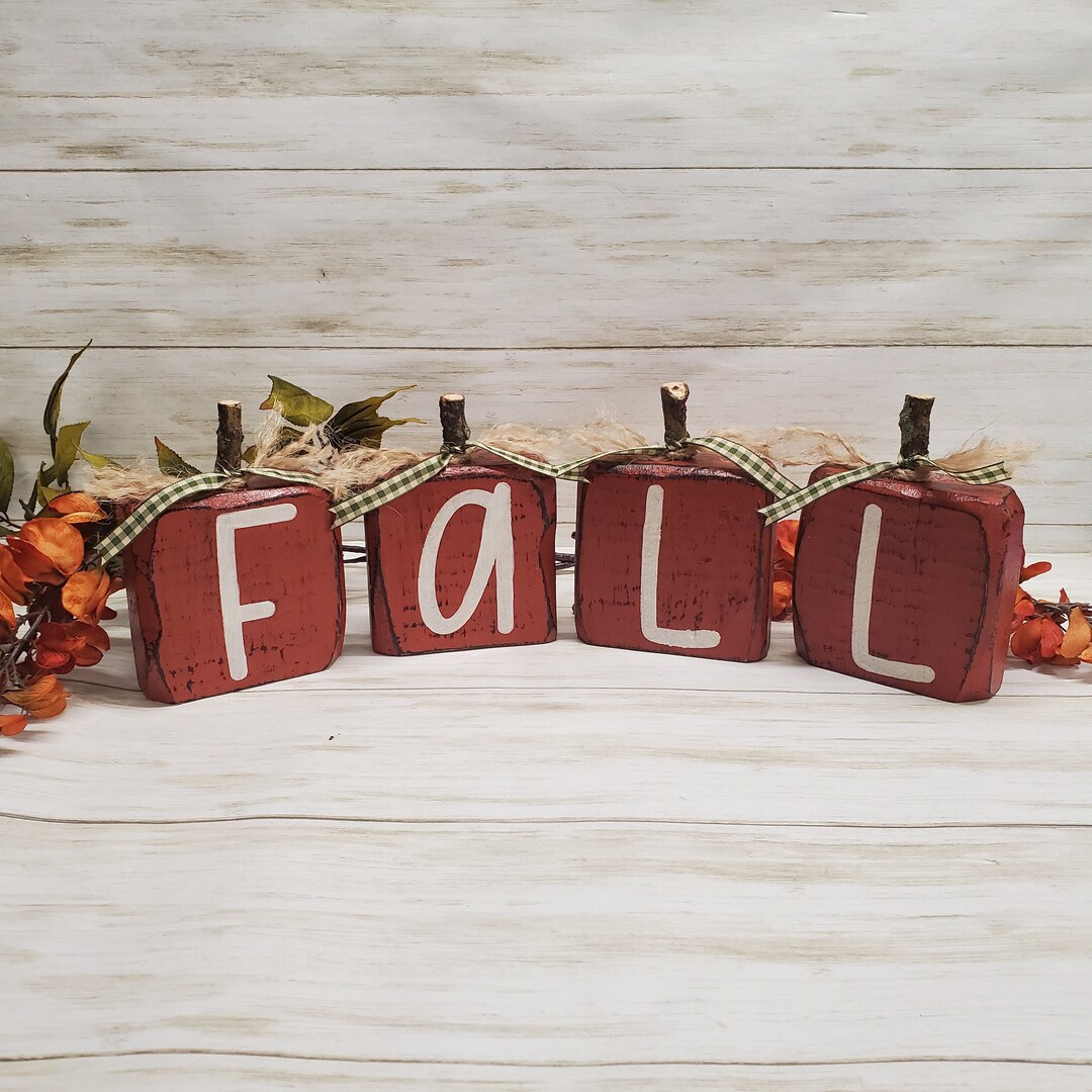 Fall Wood Pumpkins, Fall Decor, Hand Crafted Pumpkins, Tiered Tray ...