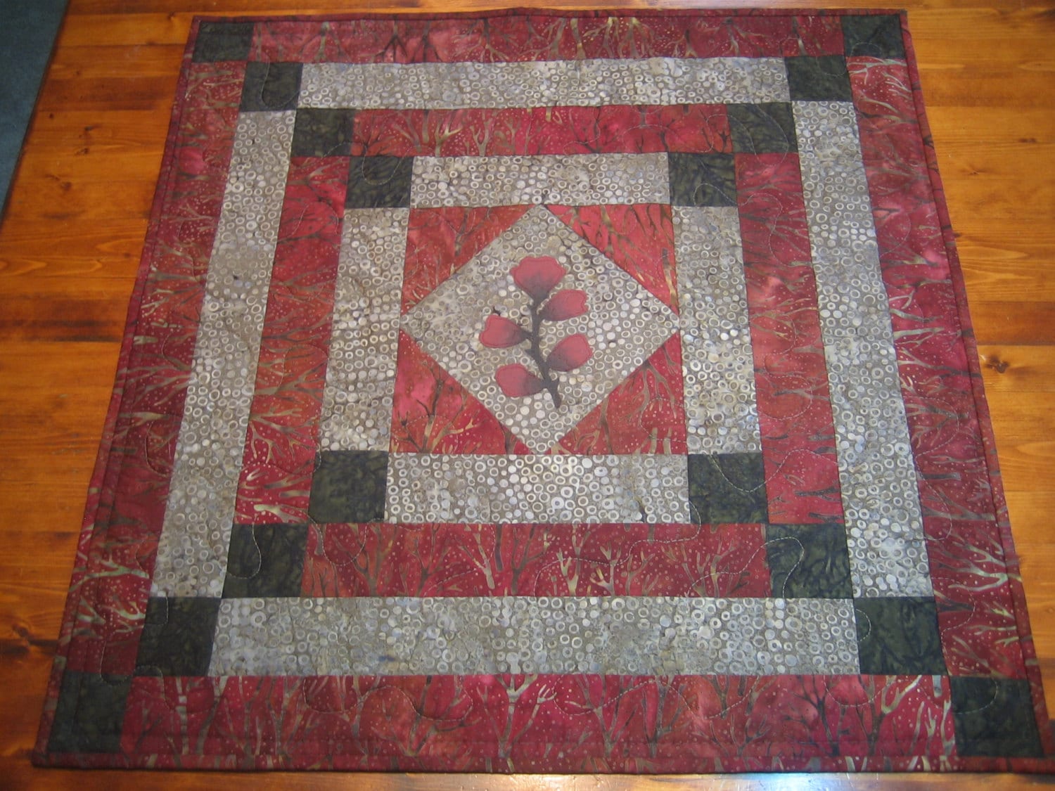 Quilted Batik Table Topper - Etsy