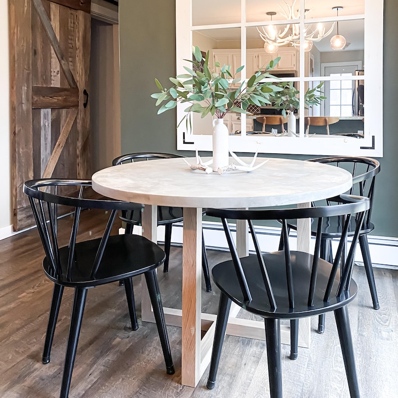 DIY Modern Round Dining Table Plans Dining Table Plans, Woodworking ...