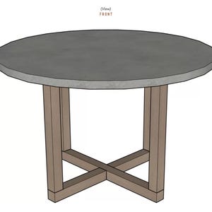 DIY Modern Round Dining Table Plans: Woodworking Blueprints (PDF) - Etsy