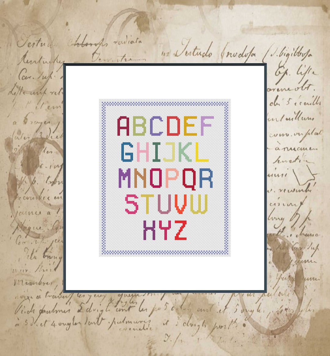 Alphabet Block Letters Counted Cross Stitch / Alphabet Cross Stitch ...