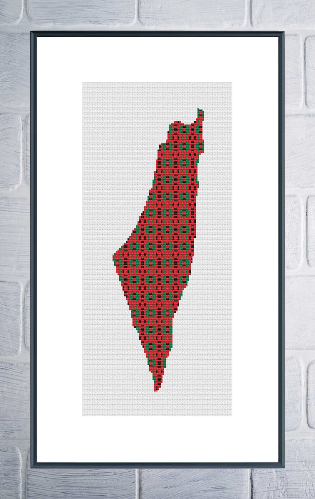 PDF of Map Palestine Cross Stitch Pattern / Modern Cross Stitch Pattern ...
