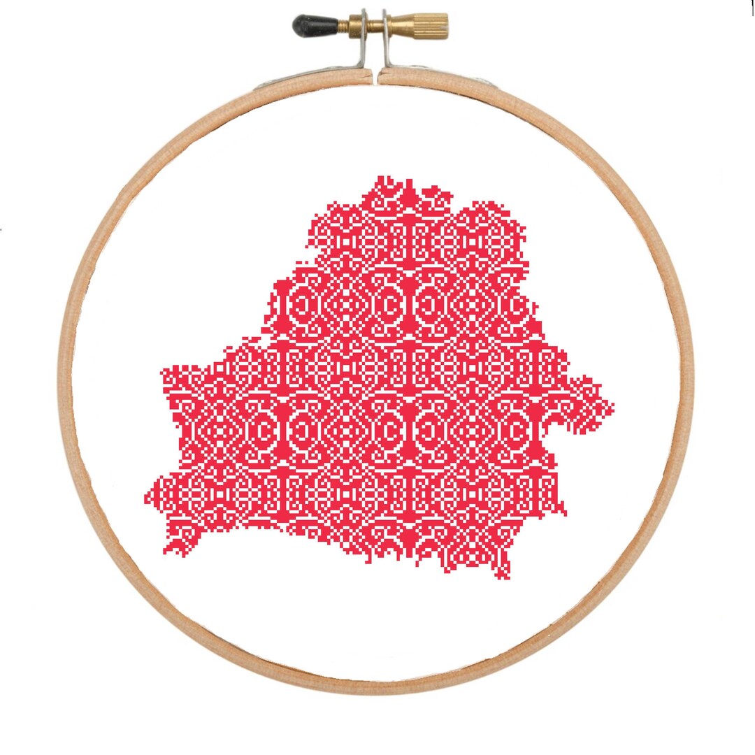 PDF Map of Belarus Cross Stitch Pattern - Etsy