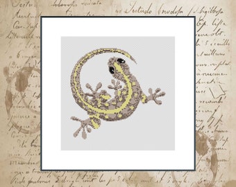 Lizard Cross Stitch Pattern Gecko Instant Download - Etsy