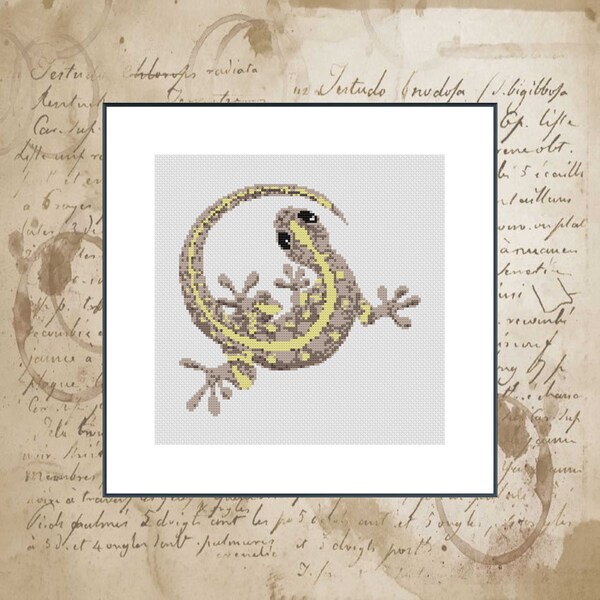 Cross Stitch Lizard - Etsy