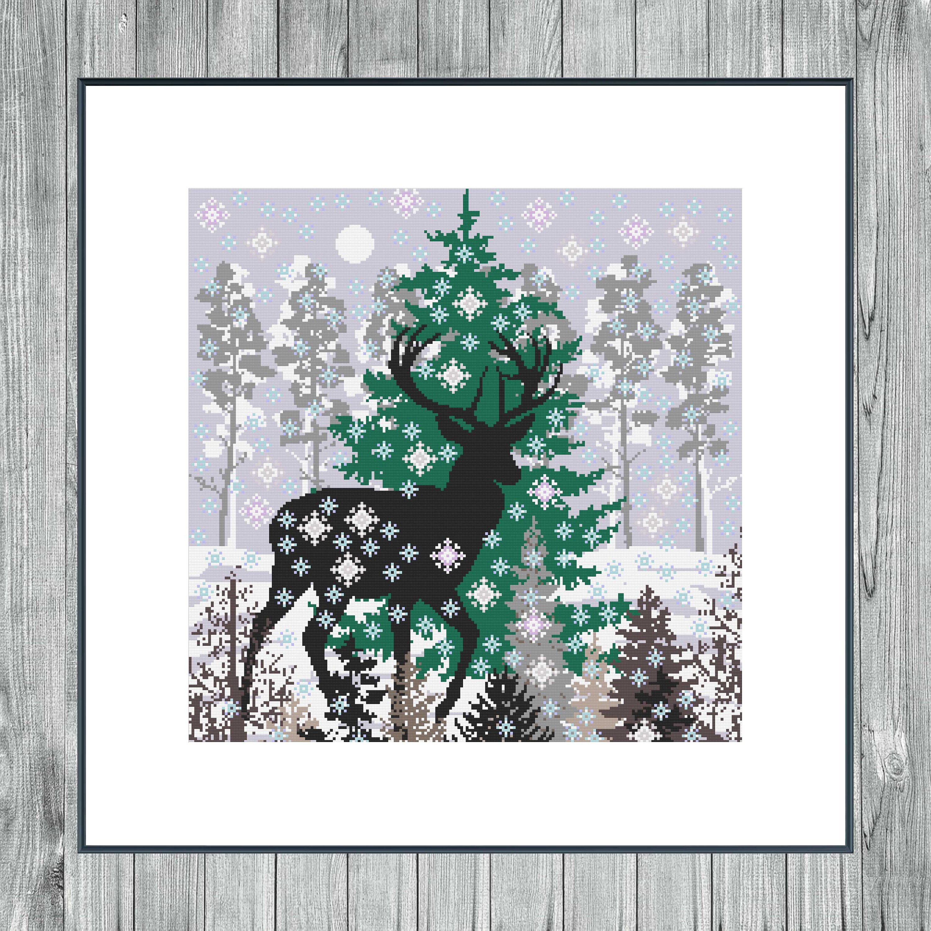 Winter Scene Cross Stitch Pattern / Cross Stitch / PDF Chart - Etsy