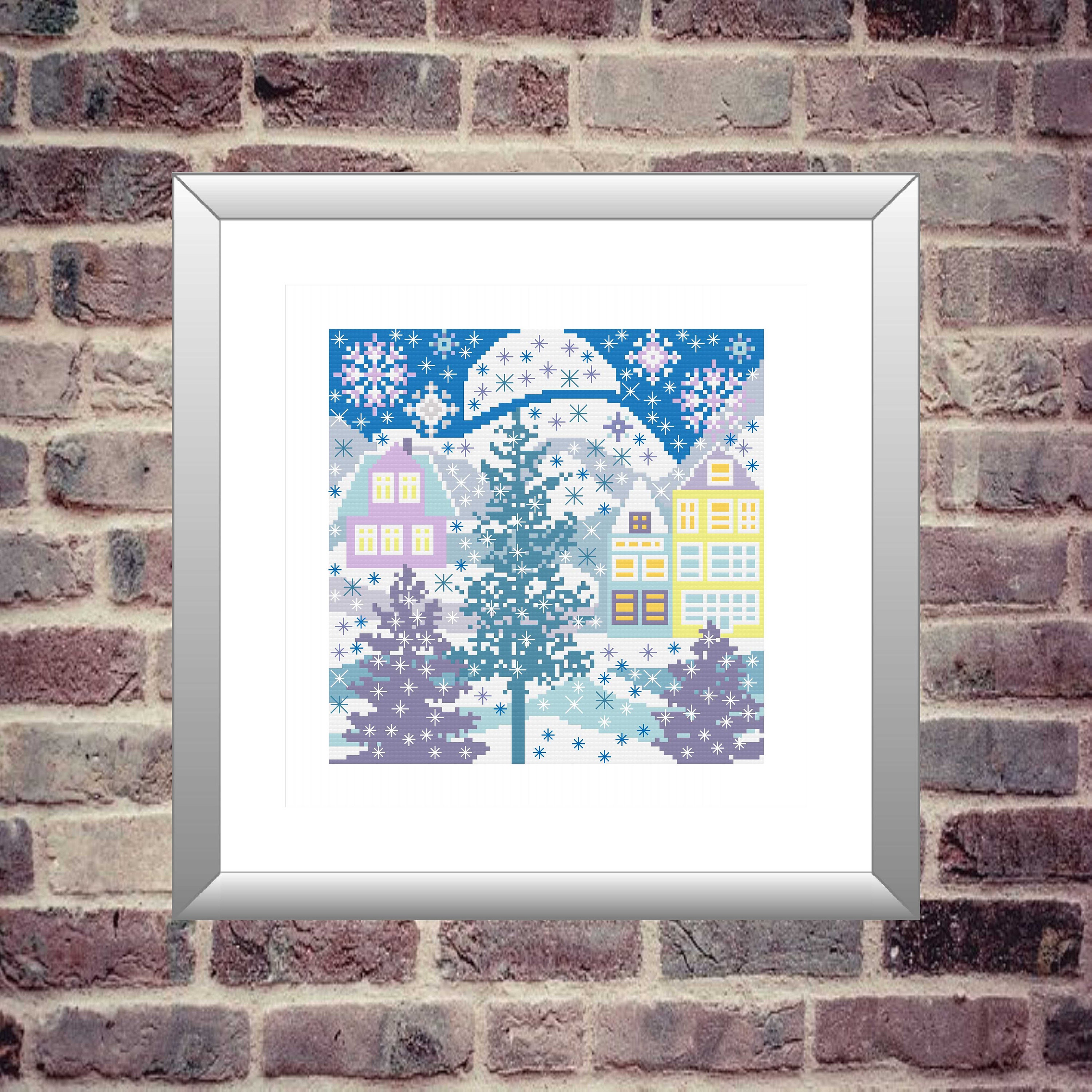 Winter Scene Cross Stitch Pattern / Cross Stitch / PDF Chart - Etsy