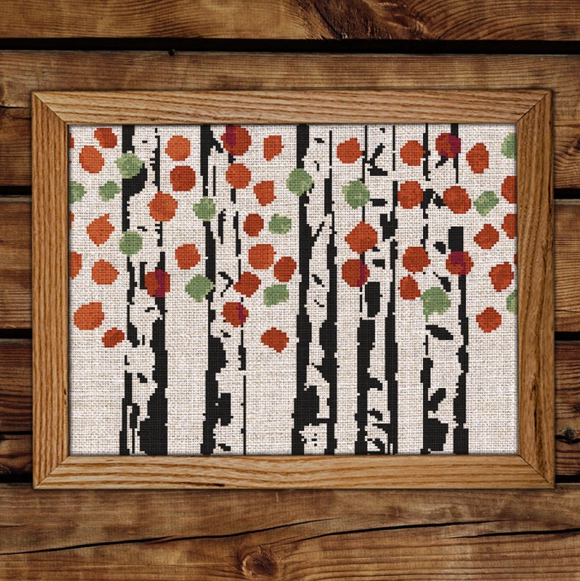 PDF Chart Instant Download / Aspen Trees / Birches / Birch Forest - Etsy