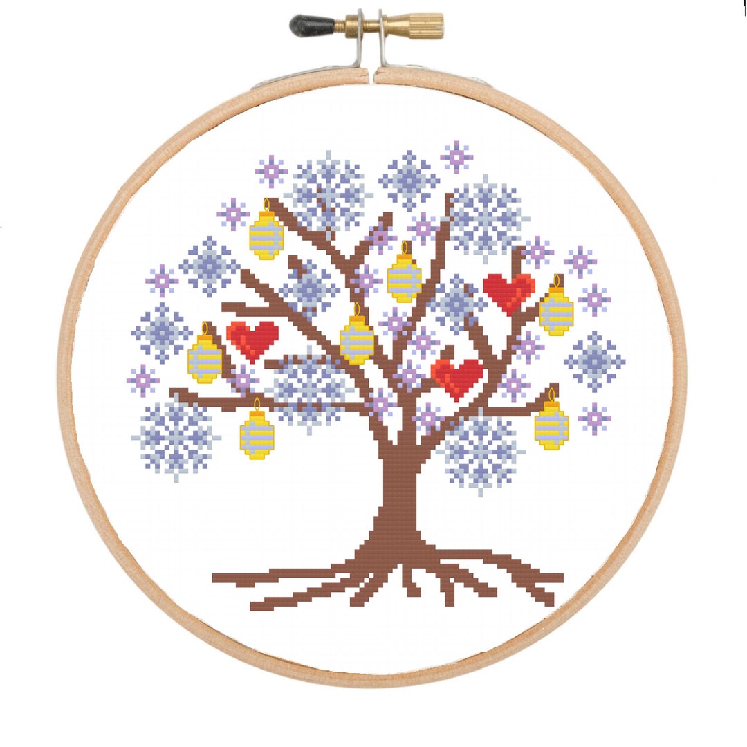 Modern Cross Stitch Pattern / PDF Chart Instant Download / Decorated ...