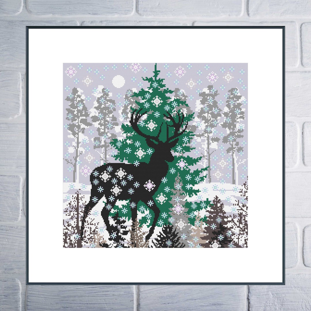 Winter Scene Cross Stitch Pattern / Cross Stitch / PDF Chart Instant ...