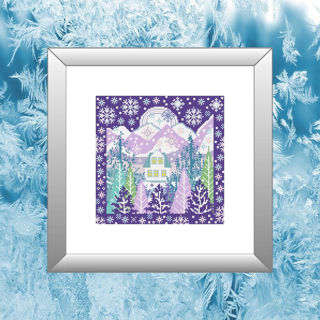 Winter Scene Cross Stitch Pattern / Cross Stitch / PDF Chart Instant ...