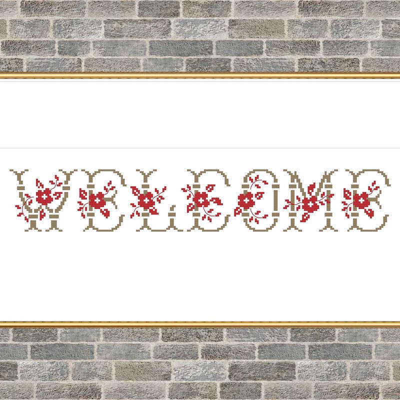 Welcome Cross Stitch Pattern - Etsy