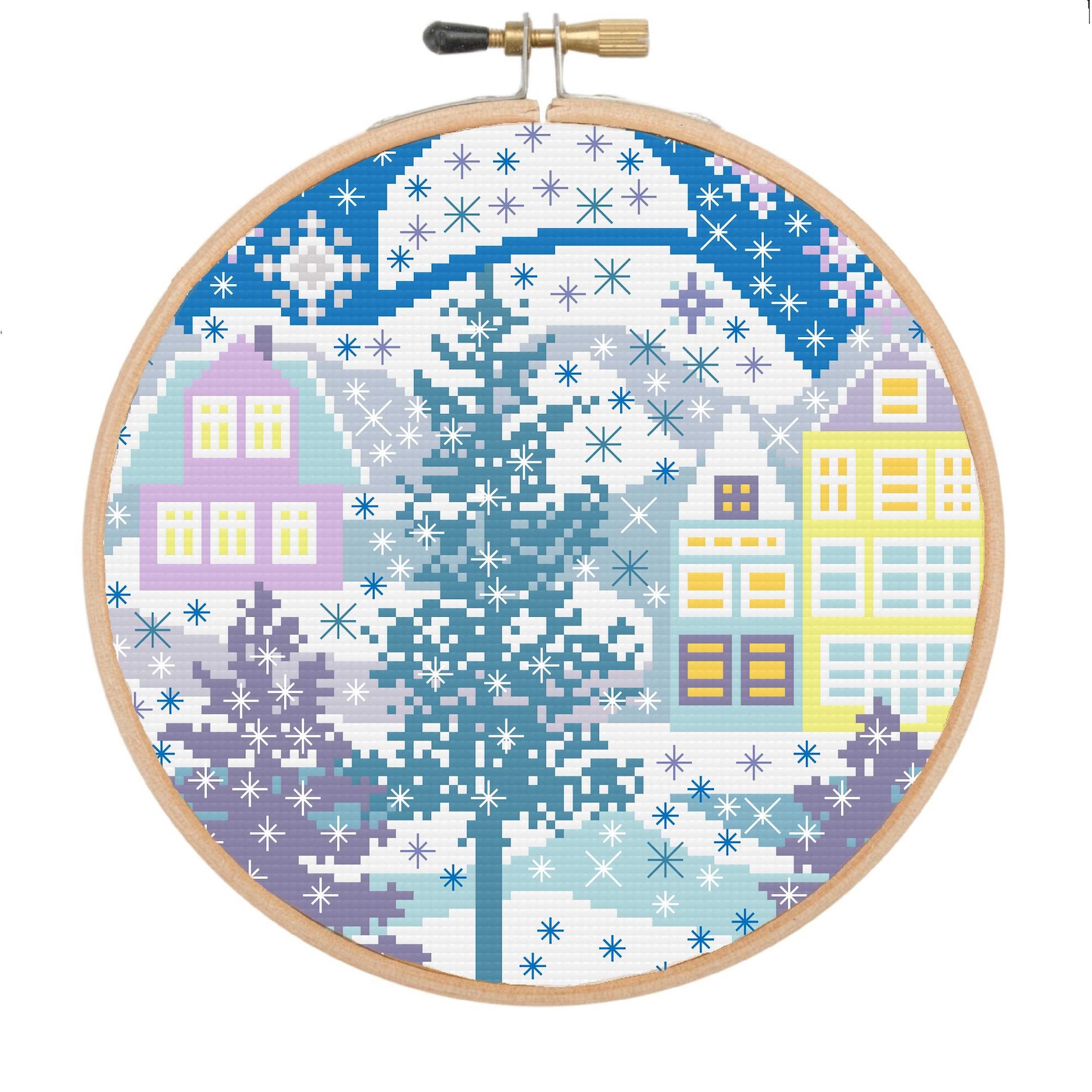 Winter Scene Cross Stitch Pattern / Cross Stitch / PDF Chart - Etsy