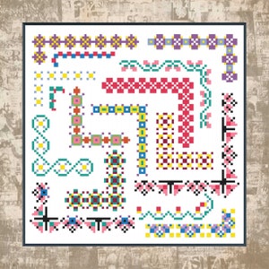 Borders and Corners Cross Stitch Pattern / PDF Chart Instant - Etsy