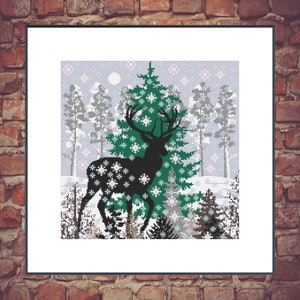 Winter Scene Cross Stitch Pattern / Cross Stitch / PDF Chart Instant ...