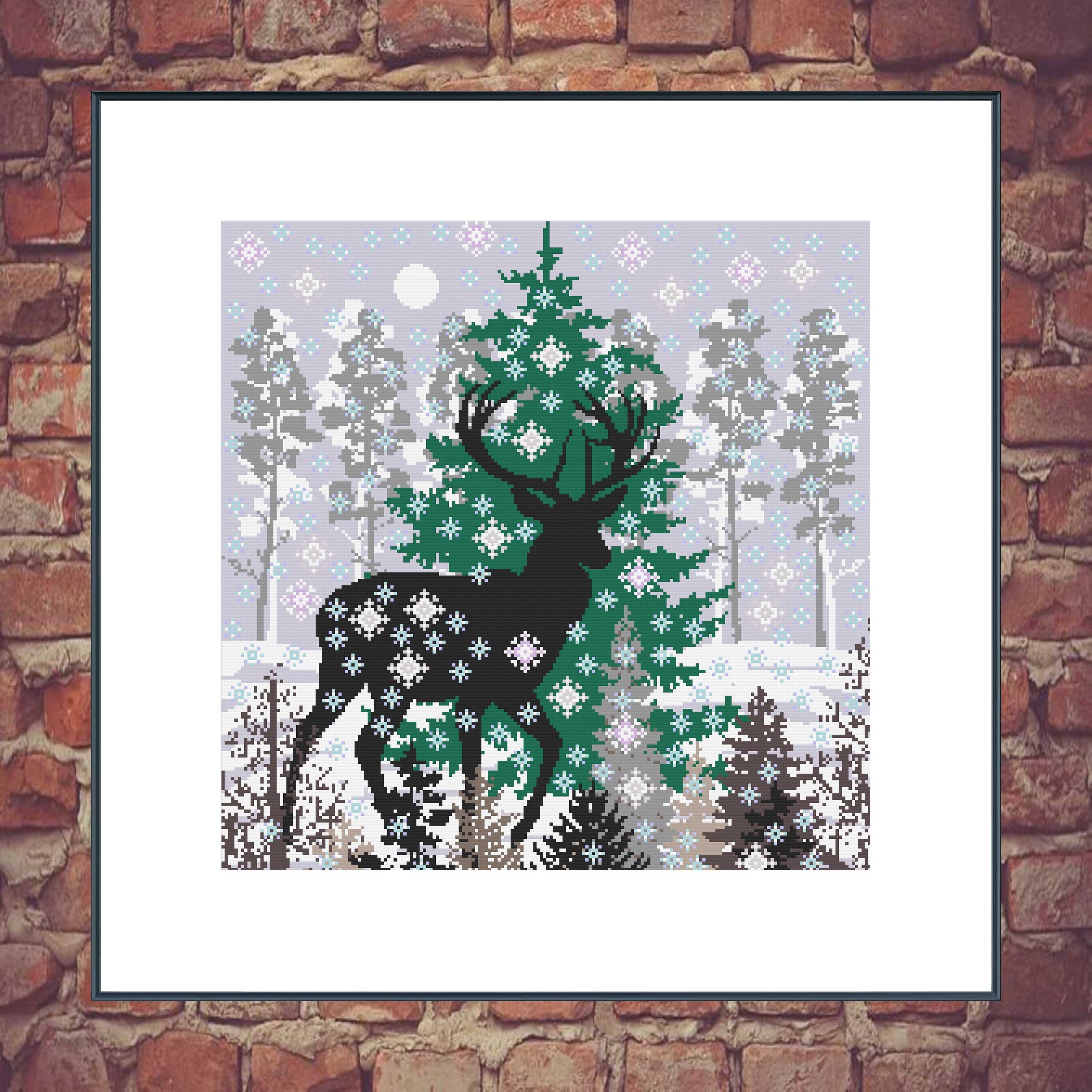 Winter Scene Cross Stitch Pattern / Cross Stitch / PDF Chart - Etsy