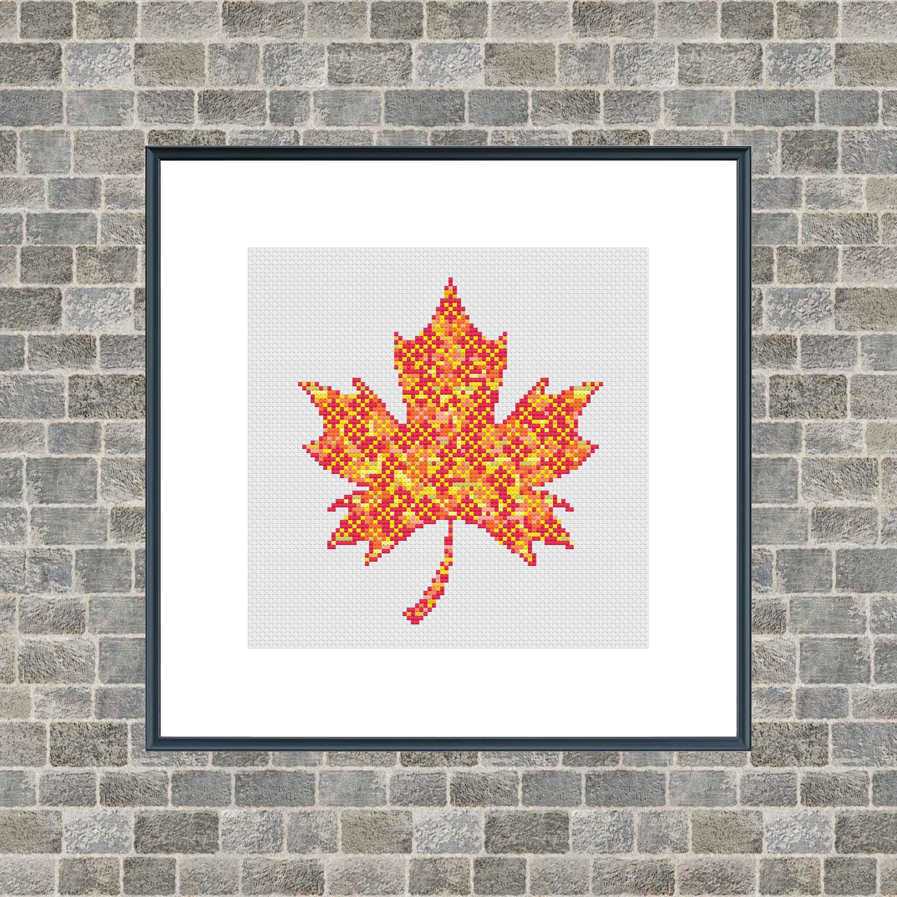 Maple Leaf Cross Stitch Pattern / PDF Chart Instant Download / Maple ...