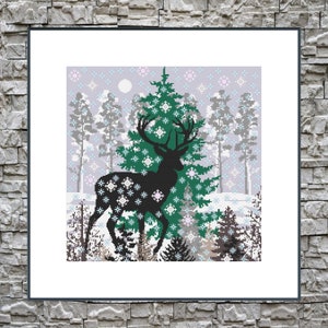 Winter Scene Cross Stitch Pattern / Cross Stitch / PDF Chart Instant ...