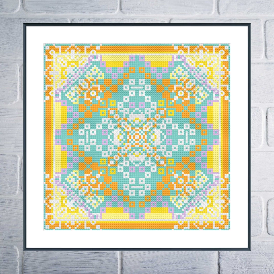 Modern Cross Stitch Pattern / PDF Chart Instant Download / DIY Abstract ...