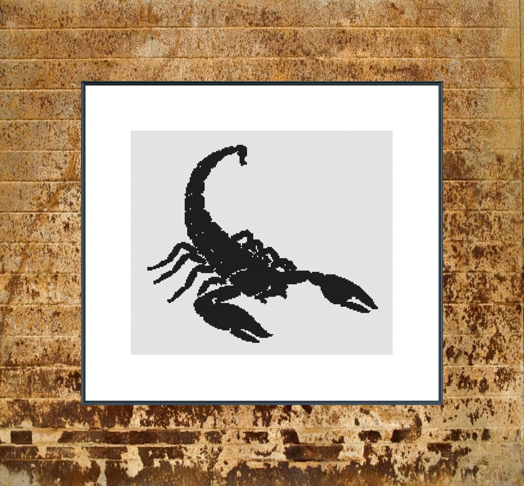 Scorpion Silhouette Modern Cross Stitch Pattern / PDF Chart Instant ...