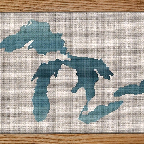 Pattern: the Great Lakes | Etsy