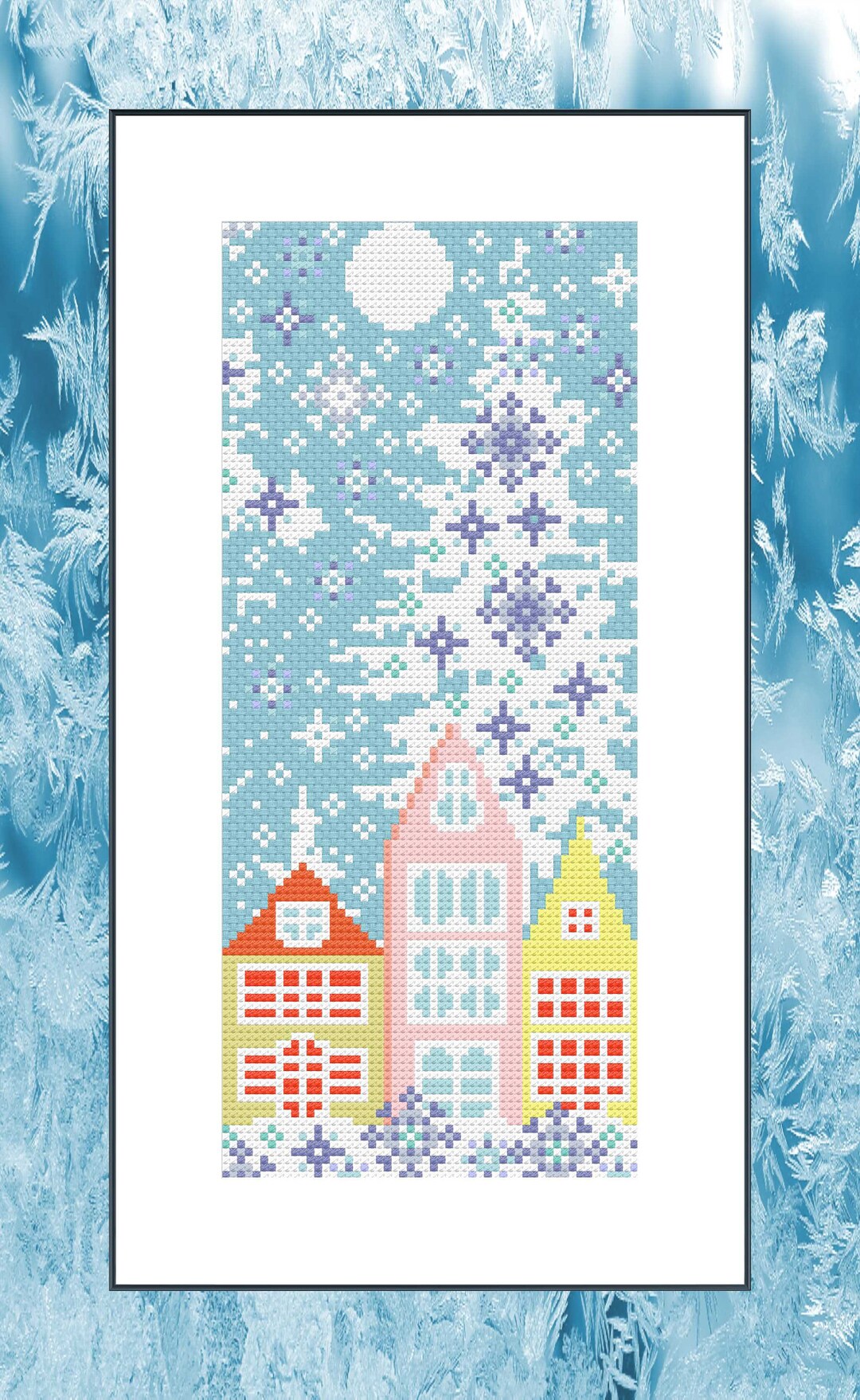Winter Scene Cross Stitch Pattern / Cross Stitch / PDF Chart Instant ...