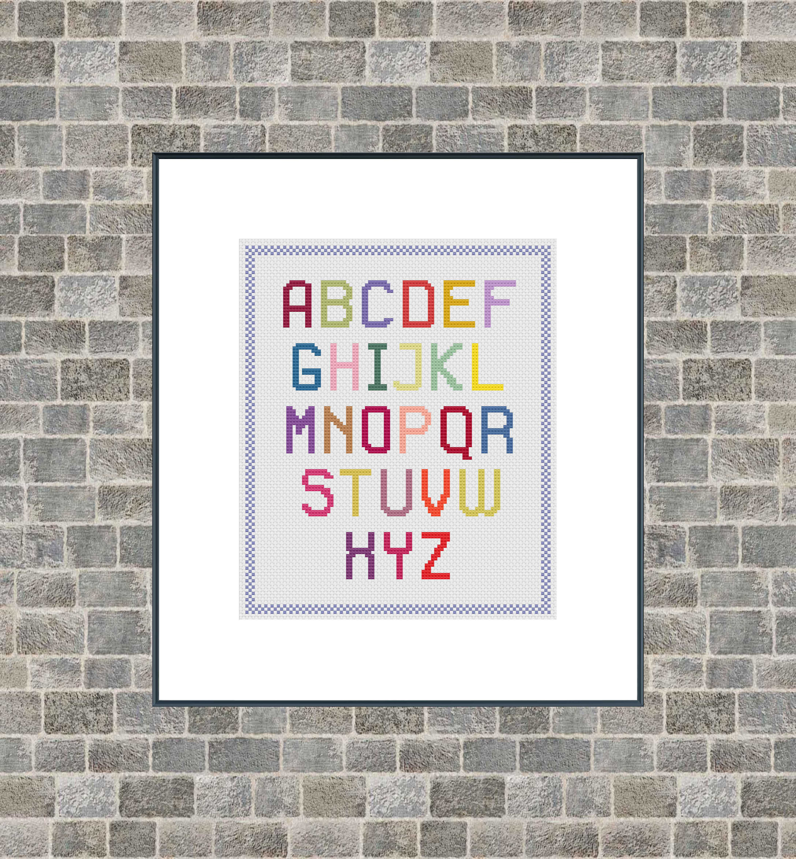 Alphabet Block Letters Counted Cross Stitch / Alphabet Cross Stitch ...