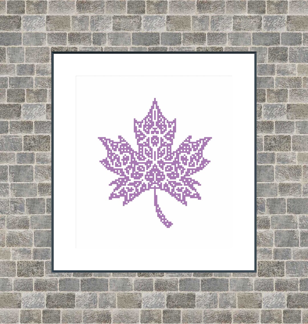 Maple Leaf Cross Stitch Pattern / PDF Chart Instant Download / Maple ...