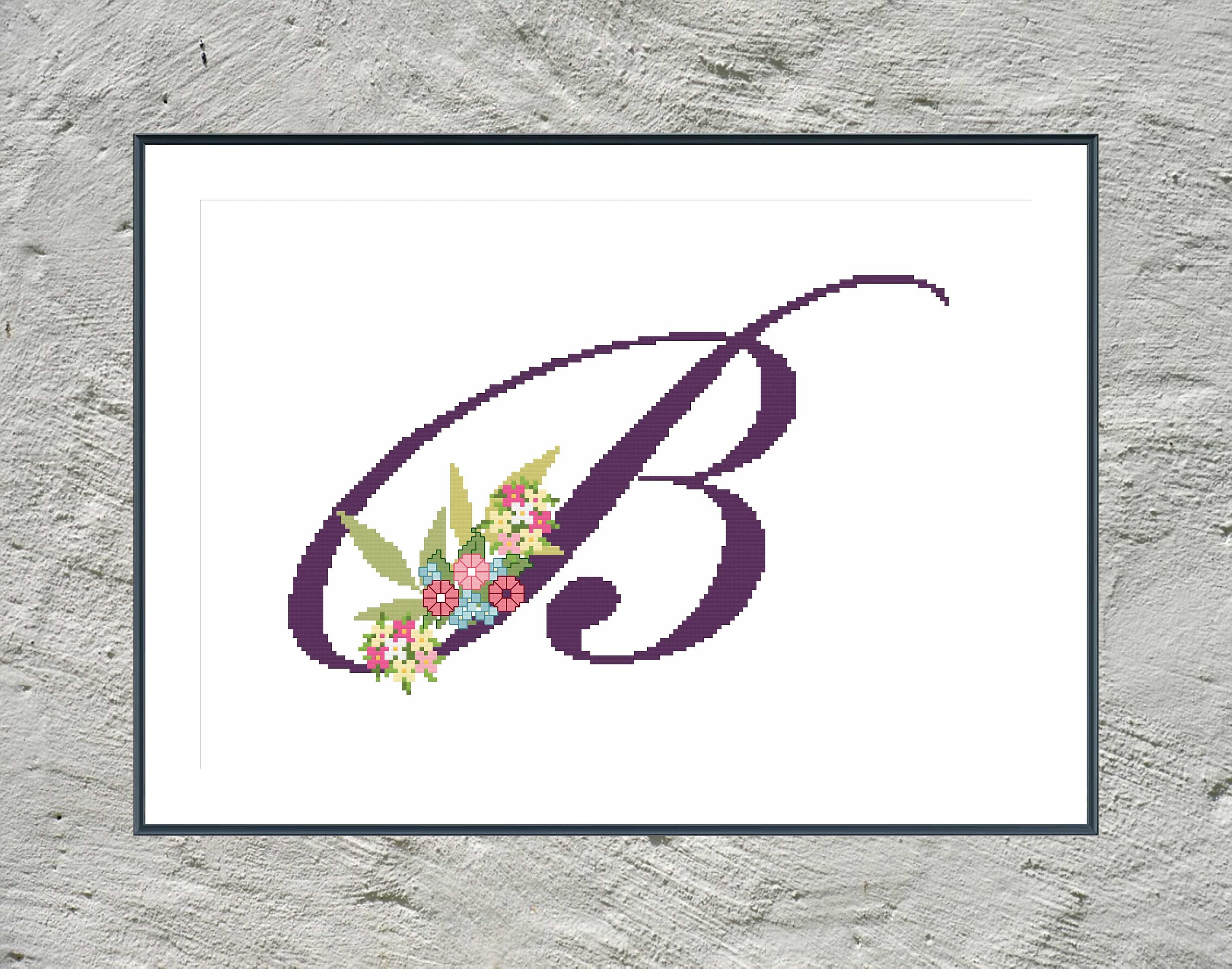 Alphabet Letter ''B'' Counted Cross Stitch / - Etsy