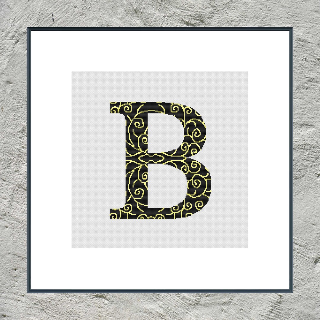 Alphabet Letter ''B'' Counted Cross Stitch / Alphabet Cross Stitch ...