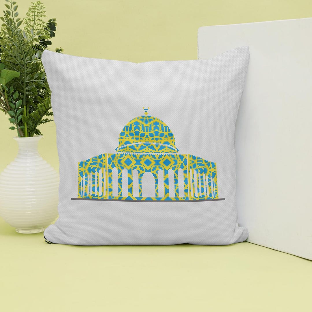 Al Aqsa Silhouette Palestine Tatreez Cross Stitch Pattern / Modern ...