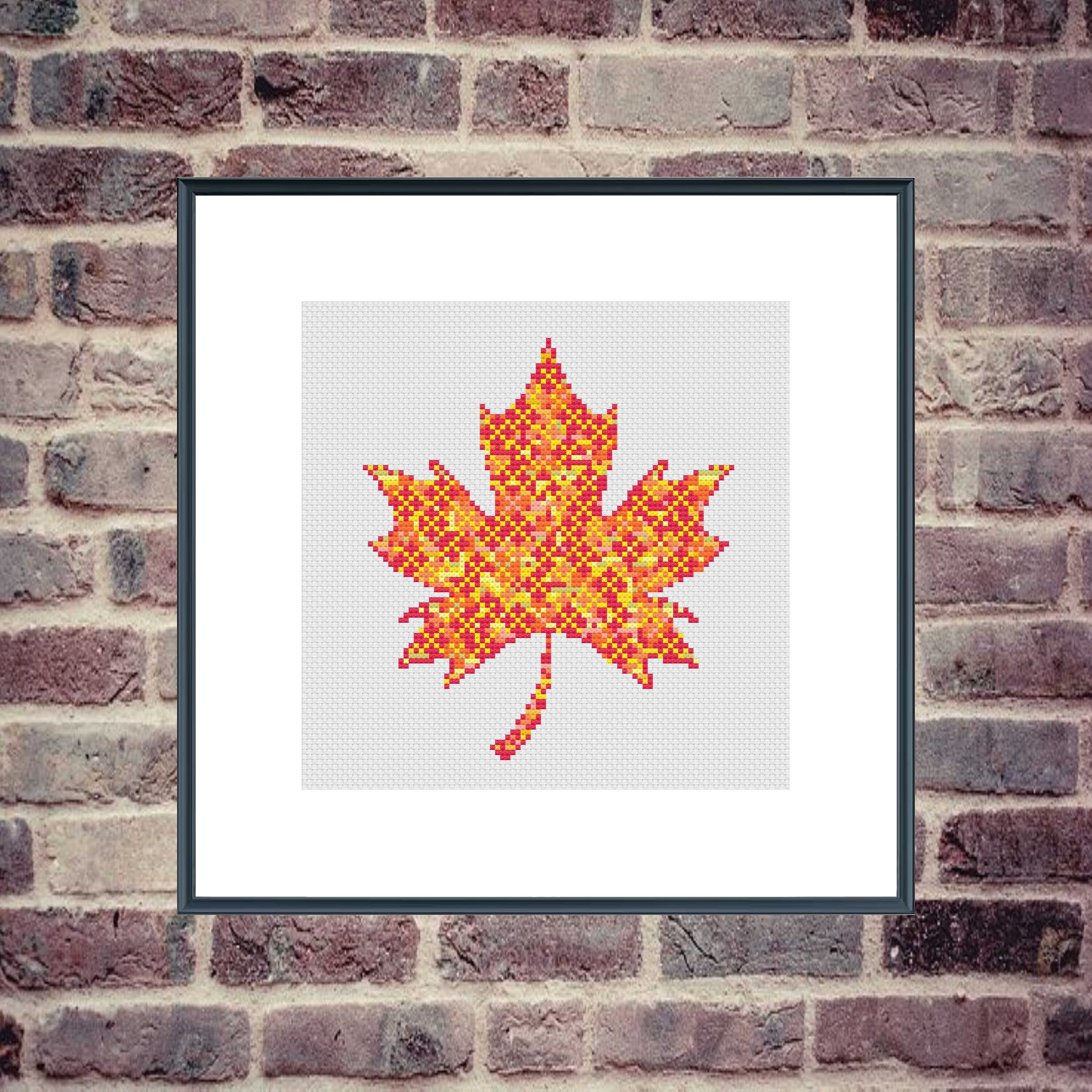 Maple Leaf Cross Stitch Pattern / PDF Chart Instant Download / Maple ...