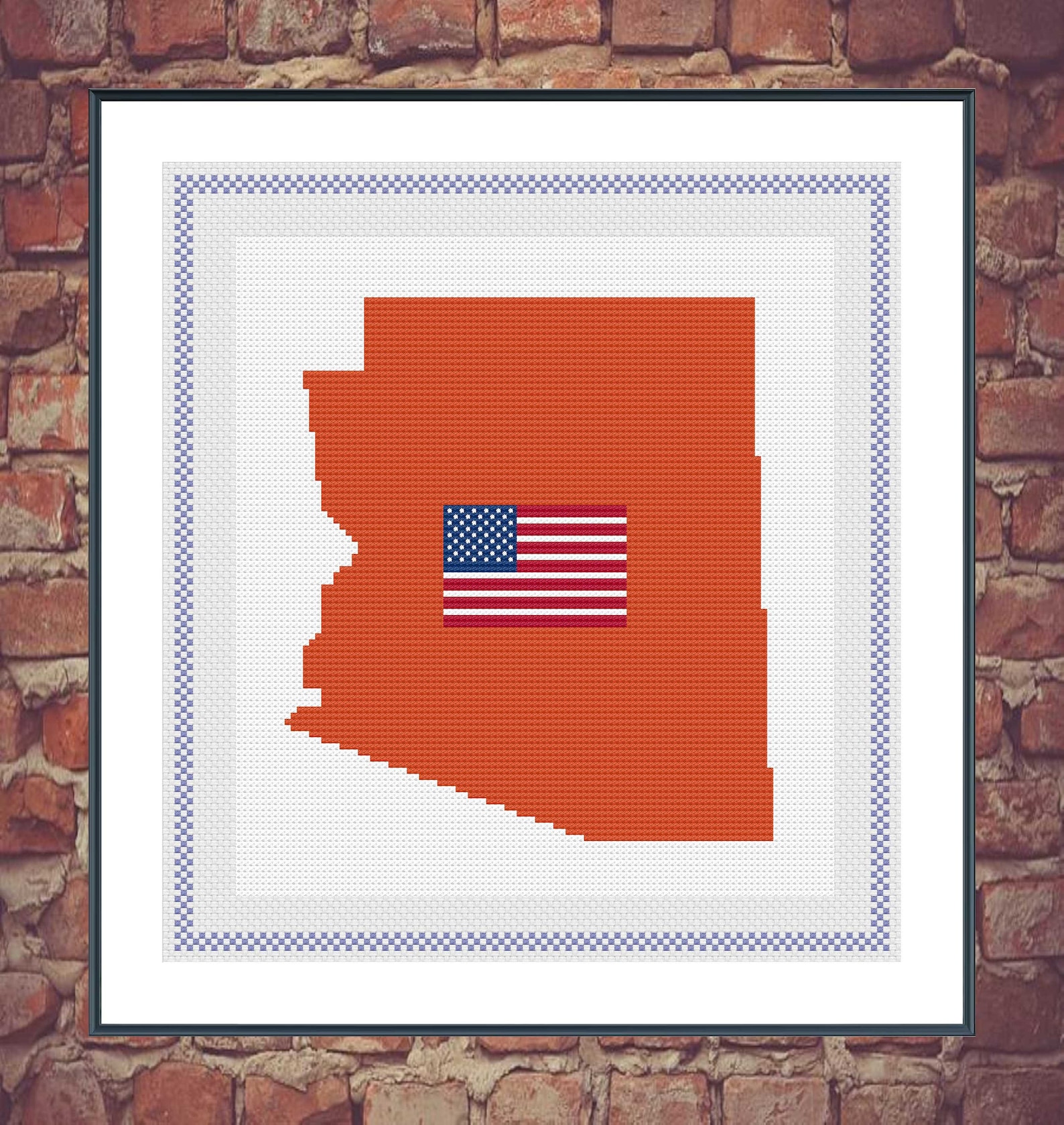 PDF Map of Arizona / Cross Stitch Pattern / Modern Cross - Etsy
