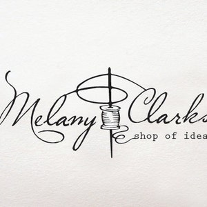 Needlework Sewing Logo, Business Logo and Watermark, Retro Logo, Needle ...