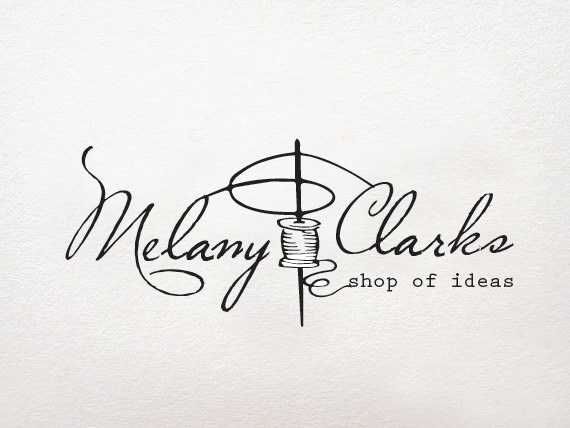Needlework Sewing Logo, Business Logo and Watermark, Retro Logo, Needle ...