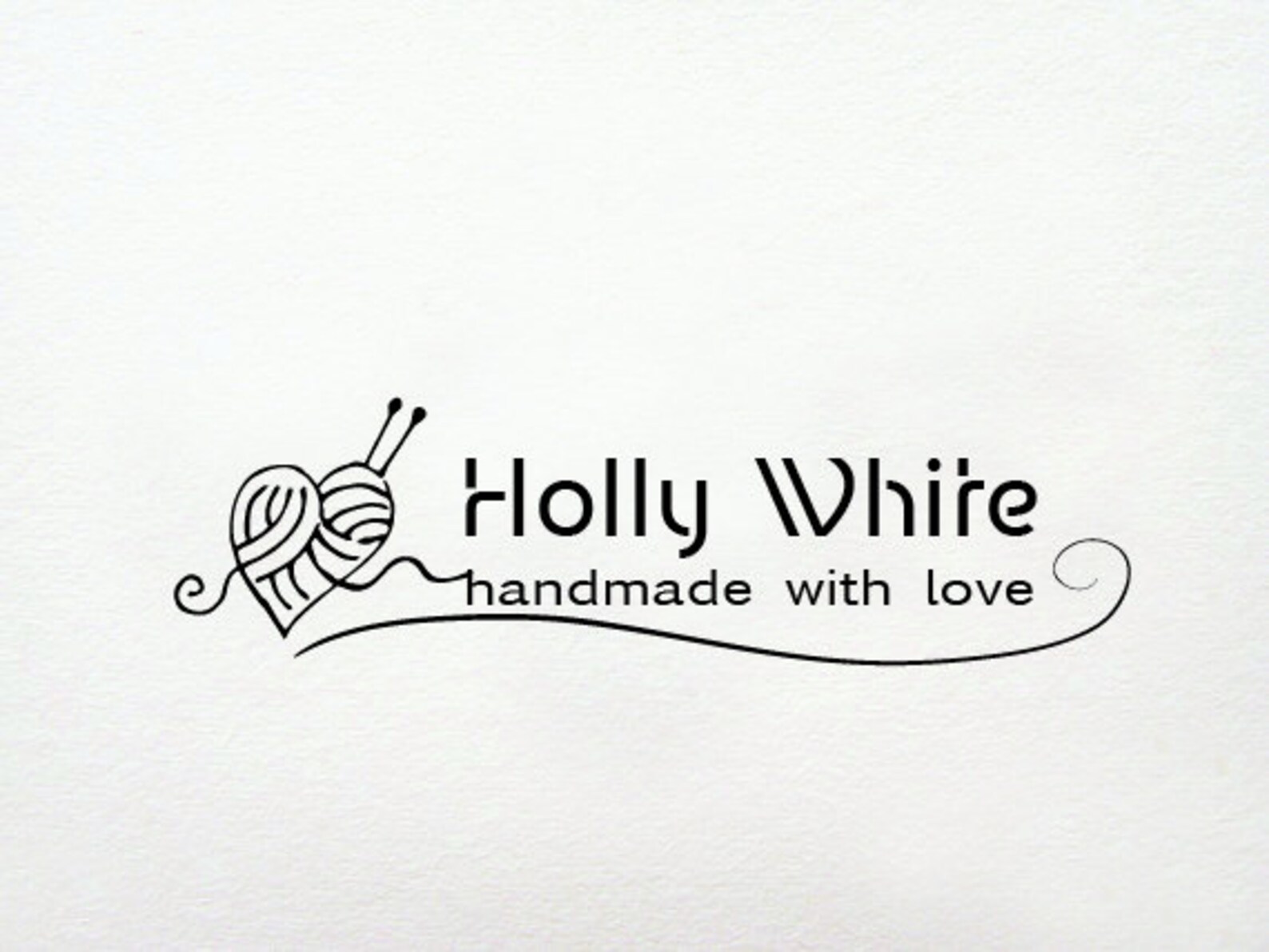 Crochet Handmade Boutique Logo, Business Logo and Watermark, Heart Logo ...