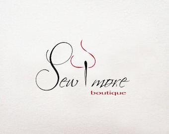 Needlework Sewing Logo, Business Logo and Watermark, Retro Logo, Needle ...