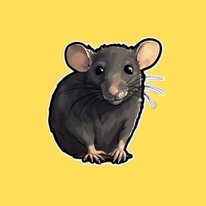 Rat Vinyl Sticker, Water Bottle Decal, Laptop Sticker, Rodent Lover ...