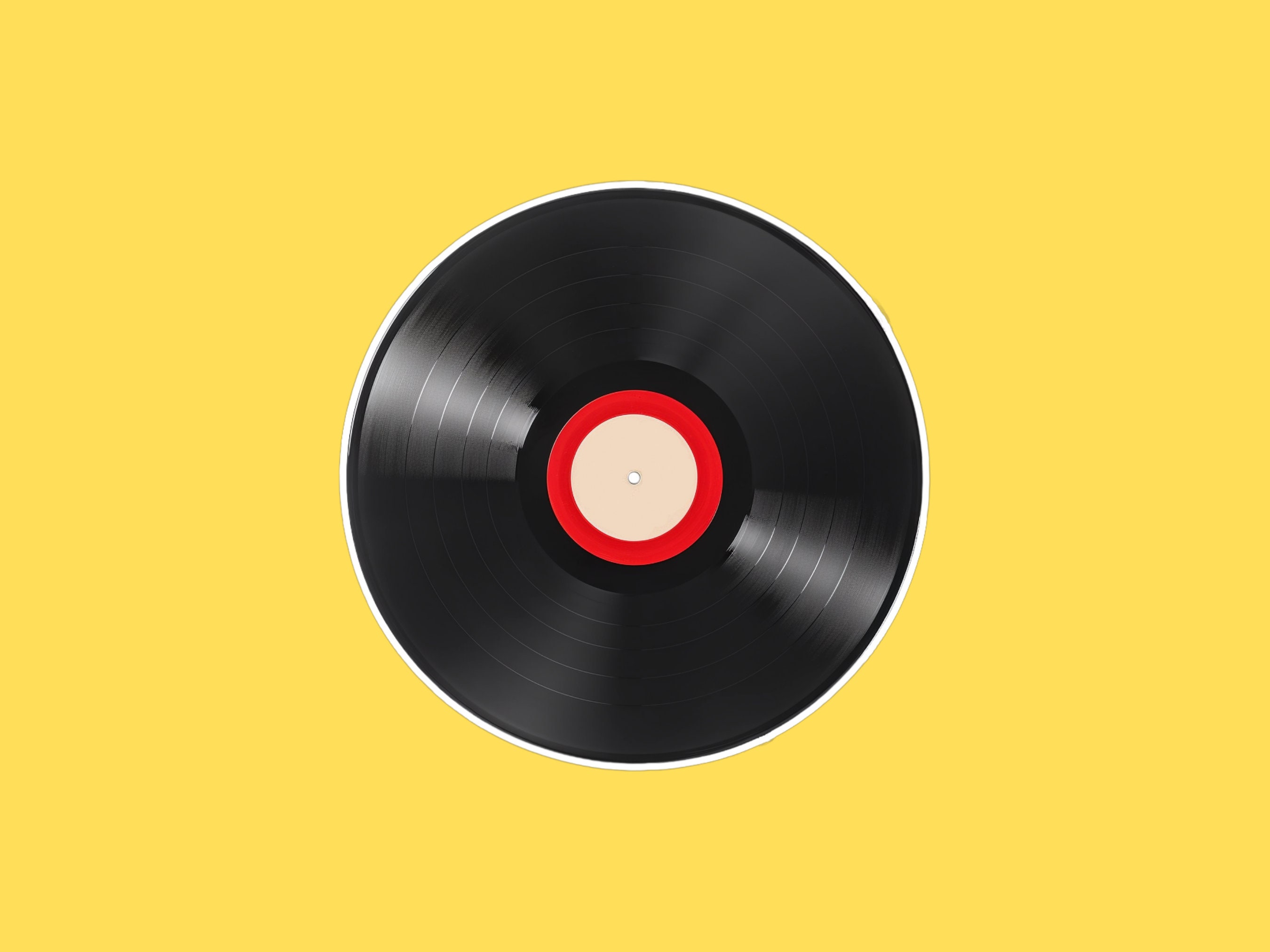 Vintage Record Vinyl Sticker, Retro Music Decal, Laptop Sticker, Water ...