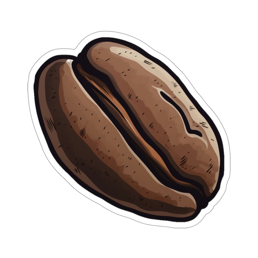 Coffee Bean Sticker, Water Bottle Decal, Laptop Sticker, Coffee Lover ...