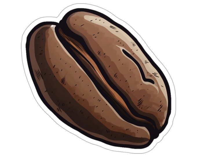 Coffee Bean Sticker, Water Bottle Decal, Laptop Sticker, Coffee Lover ...